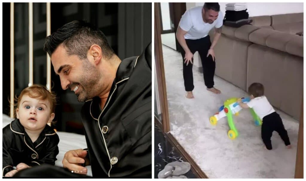 Pepe Junior a făcut primii pași cu ajutorul antemergătorului la 8 luni ...